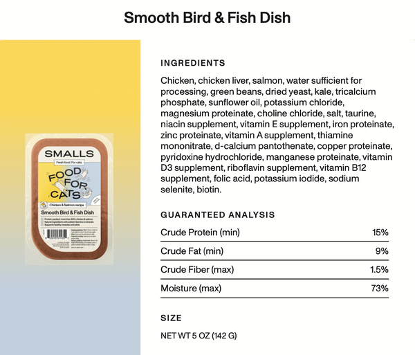 Smalls - Gently Cooked Smooth Chicken & Fish – Raw Feeding Miami